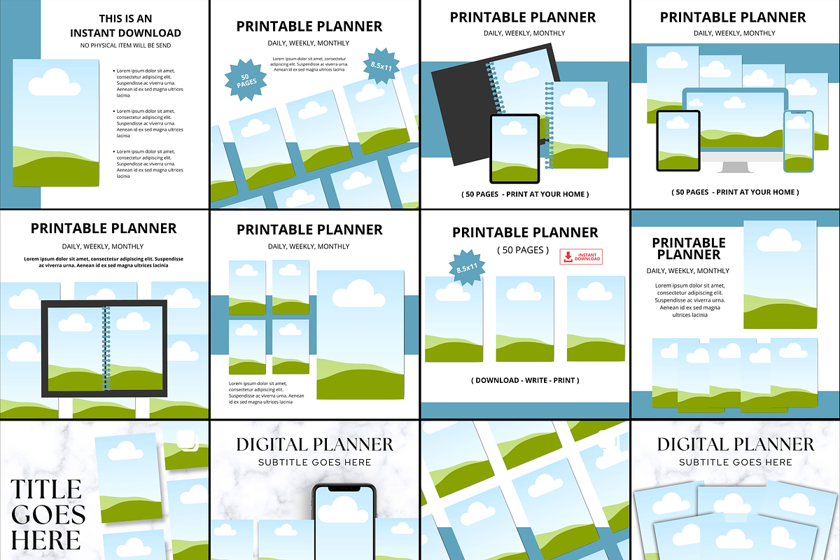 Ultimate Digital Seller Mockup Pack, a Templates & Theme by Digital ...