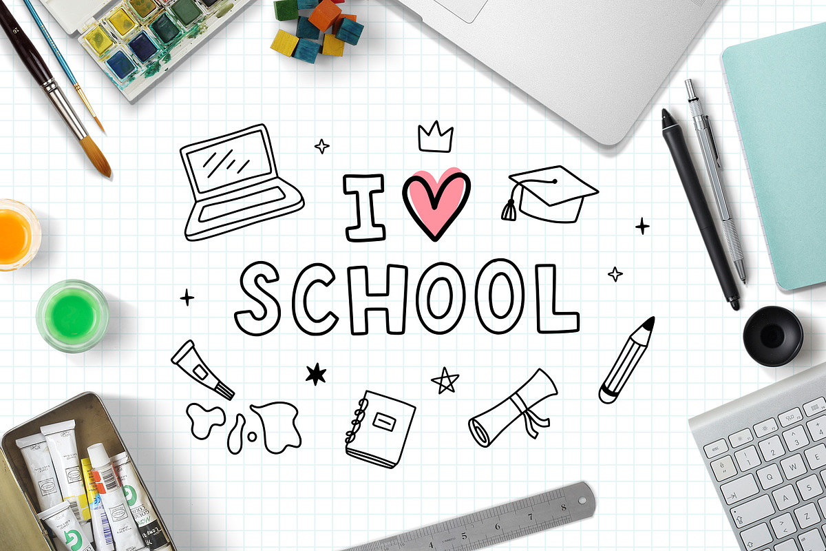 School Doodles, an Education Illustration by Redchocolate