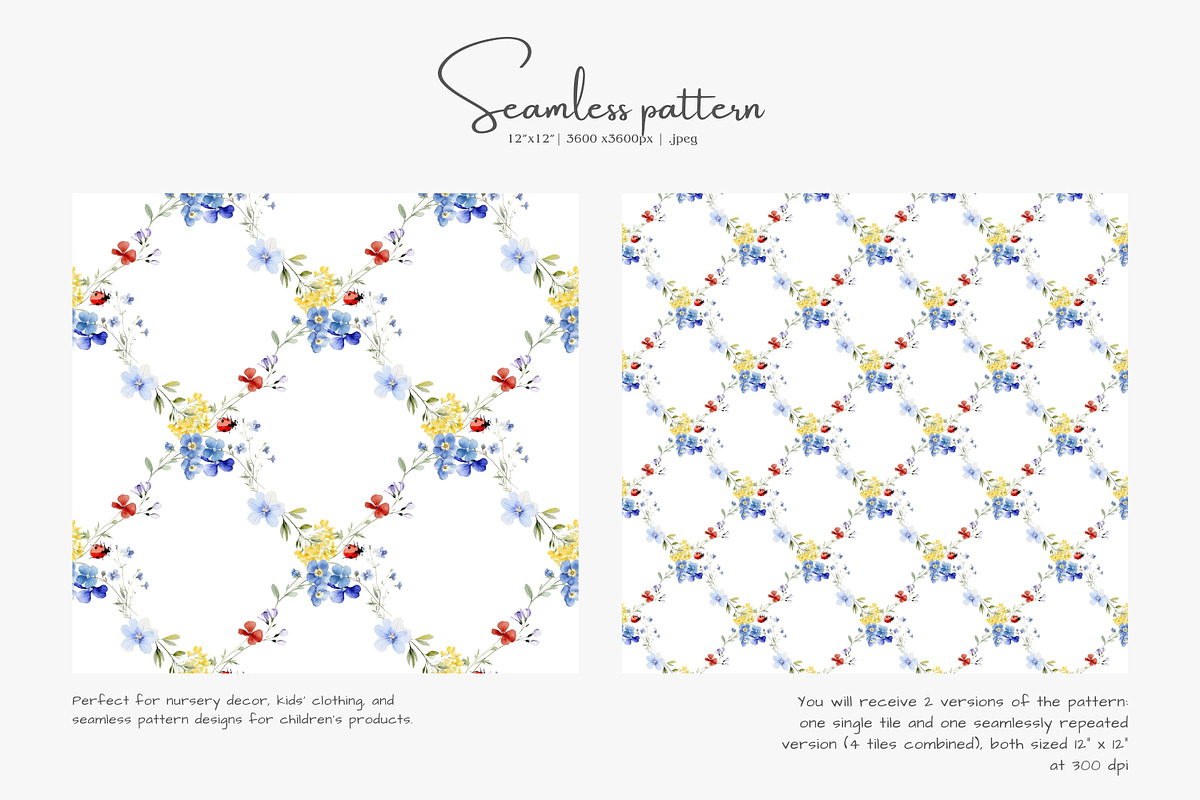 wildflower seamless patter jpeg