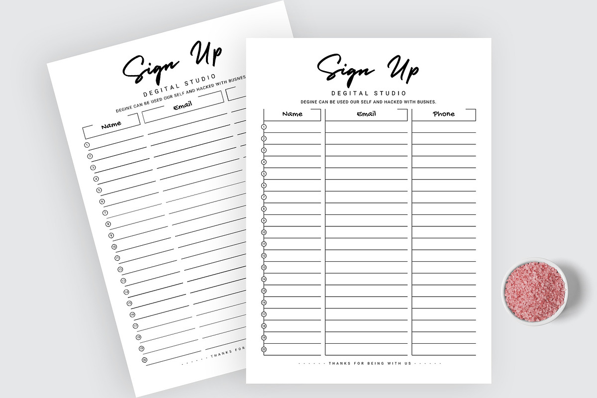 Editable Canva Sign Up Sheet, a Stationery Template by Amit Debnath ...