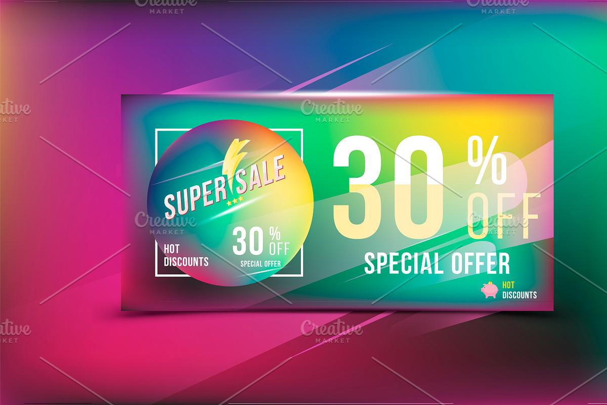 Super sale 30% offer. Flyer template, a Flyer Template by VADISH ZAINER