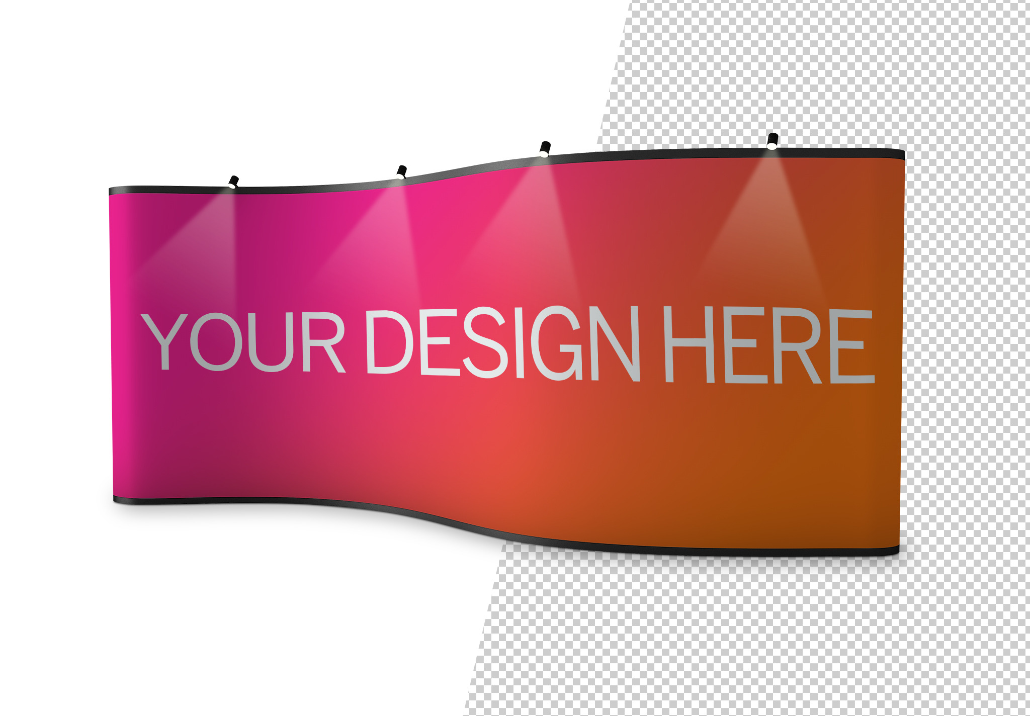 Curved Pop Up Banner Mockup, a Product Mockup by McLittle Stock