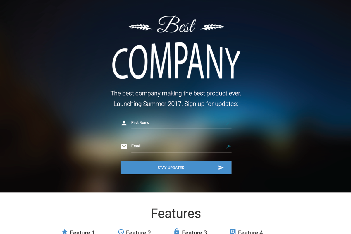 Clean, Simple, Modern Landing Page, a HTML Template by kevin12 ...