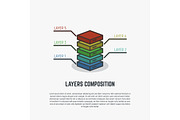 Layers simple line, a Work Illustration by SkyVectors
