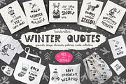 Winter quotes & animals, cards., an Animal Illustration by Designwork