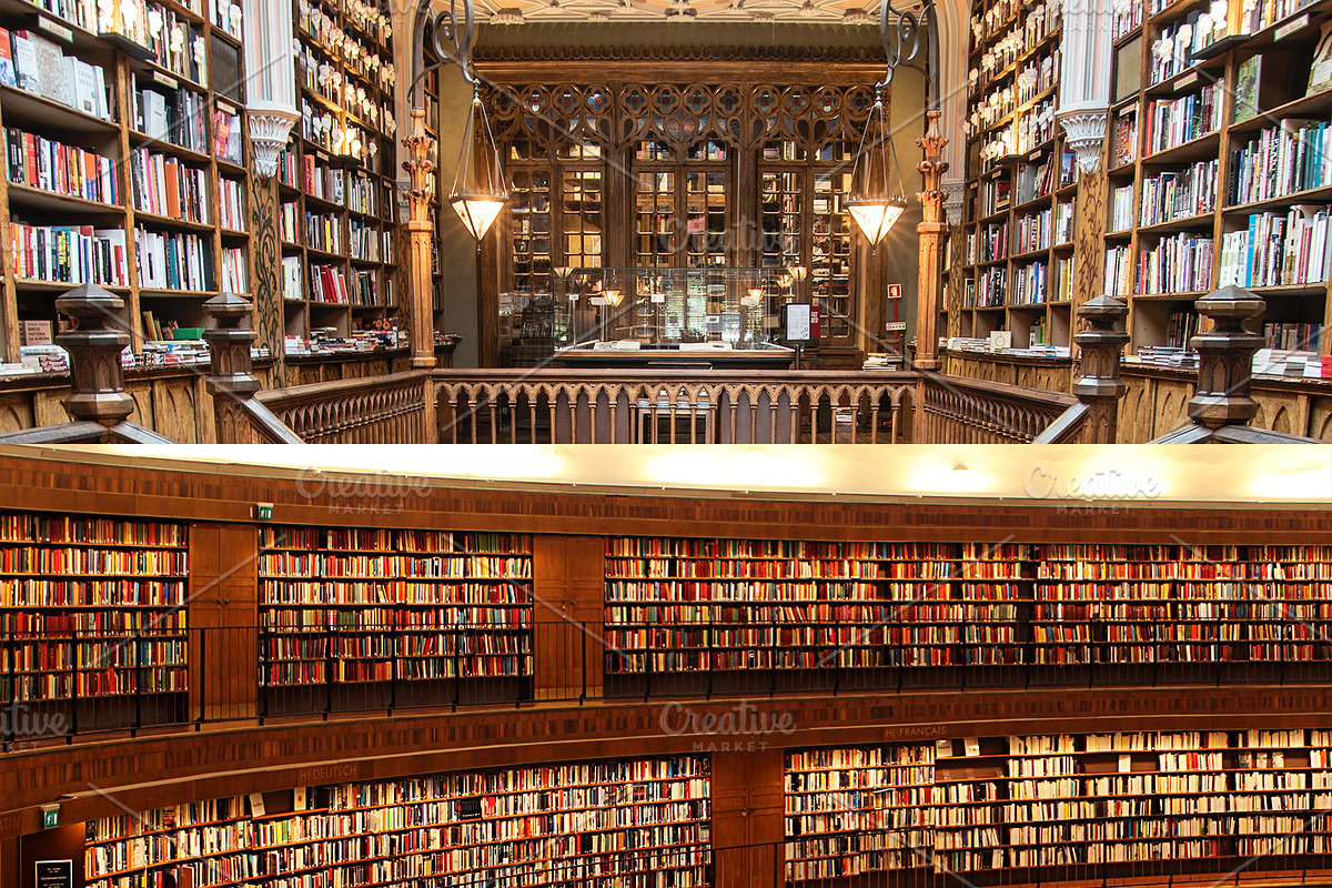 Library Backgrounds For ZOOM, a Social Media Template by Bijou Bay