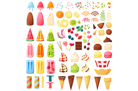 Ice-Cream Shoppe Clipart, SVG | Food Illustrations ~ Creative Market