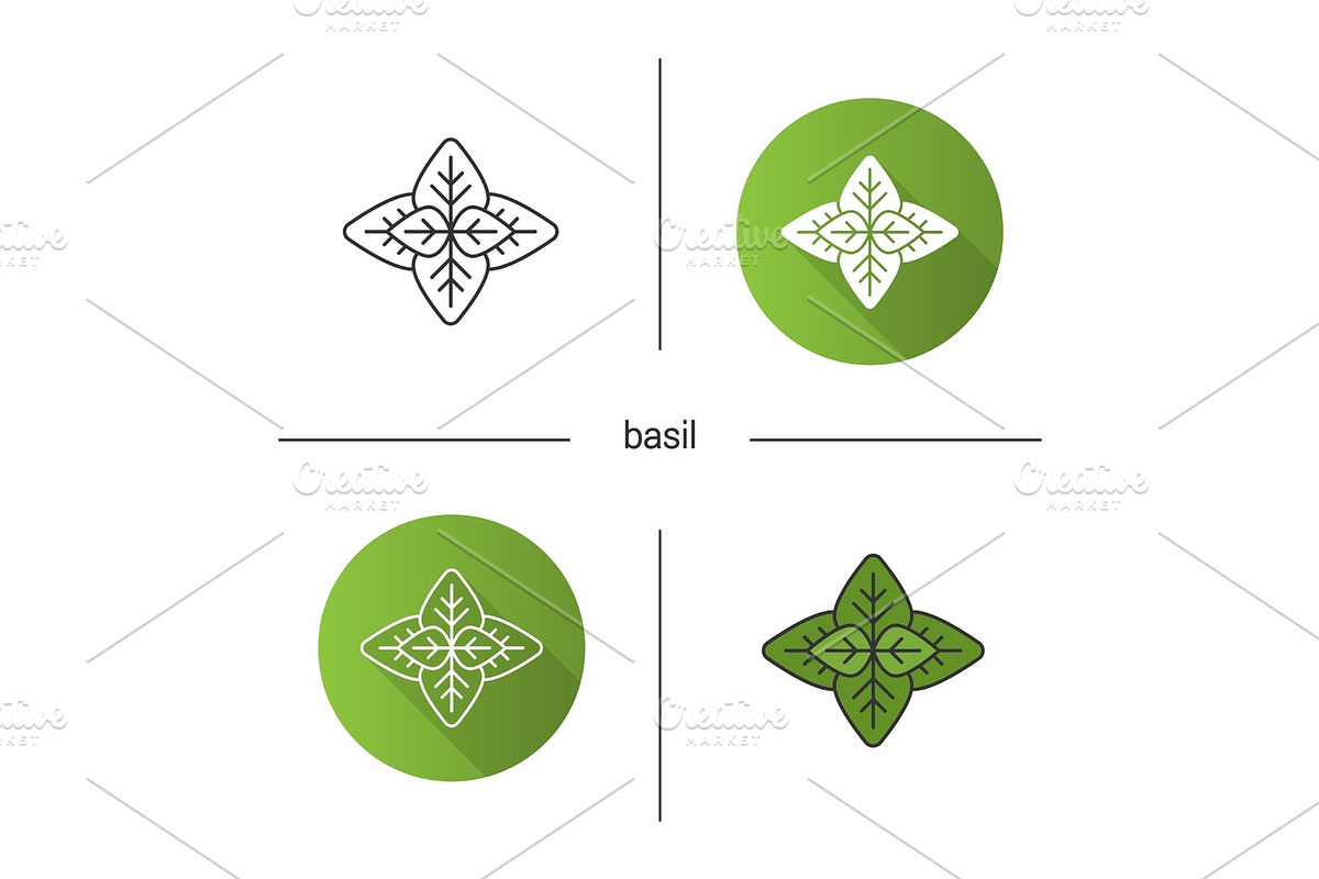 Basil icon, an Outline Icon by bsd studio | Creative Market