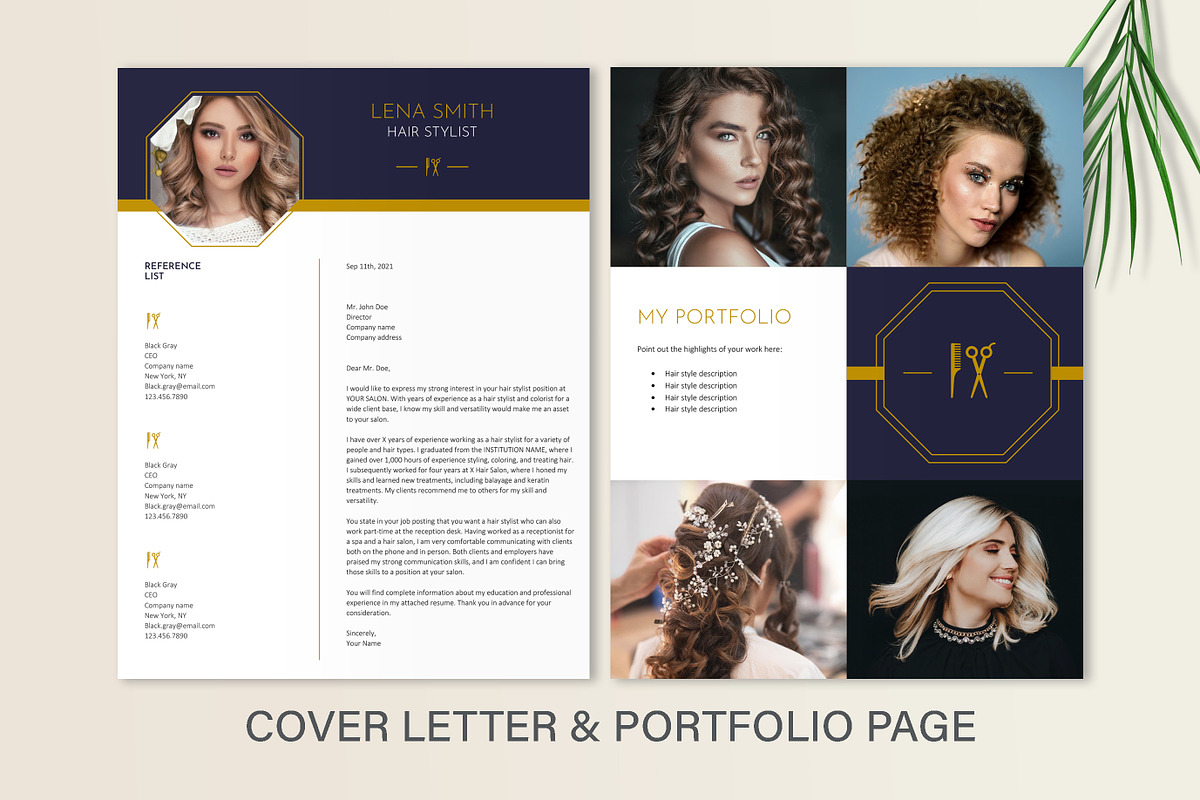 Hair Stylist Resume Portfolio, a Resume Template by Stanin Studio
