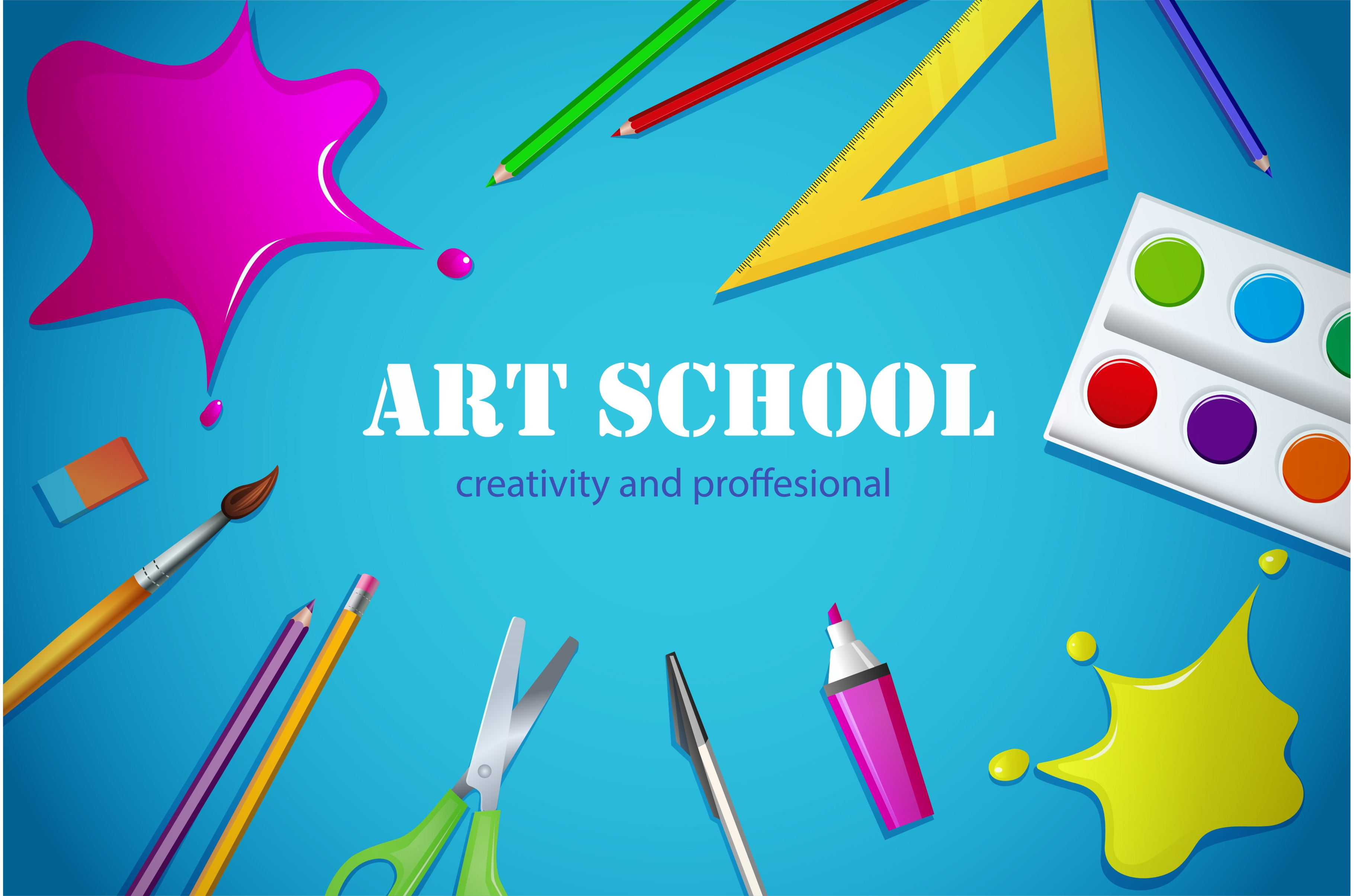 Concept banner back to school, an Education Illustration by Dessign Sells