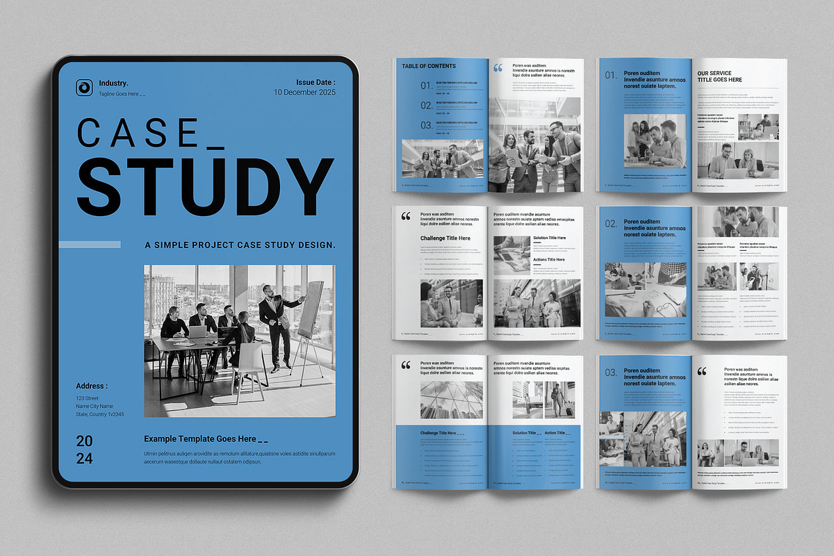 Digital Case Study Booklet Template, a Brochure Template by ...