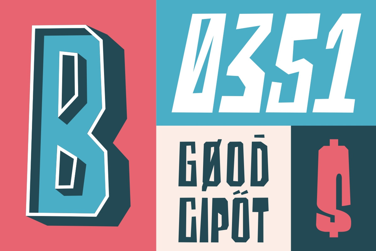 Blocky - 2 Styled Font, a Slab Serif Font by Garisman Std