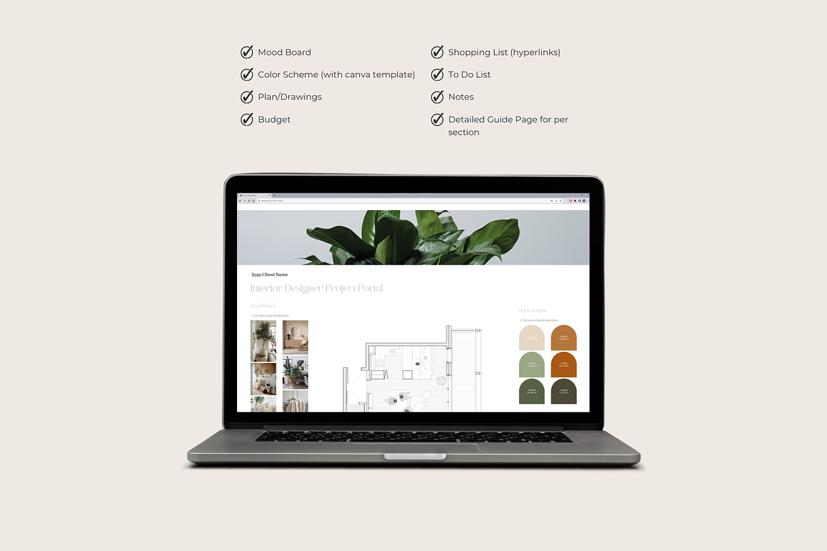Interior Designer Notion Template, a Presentation Template by ...