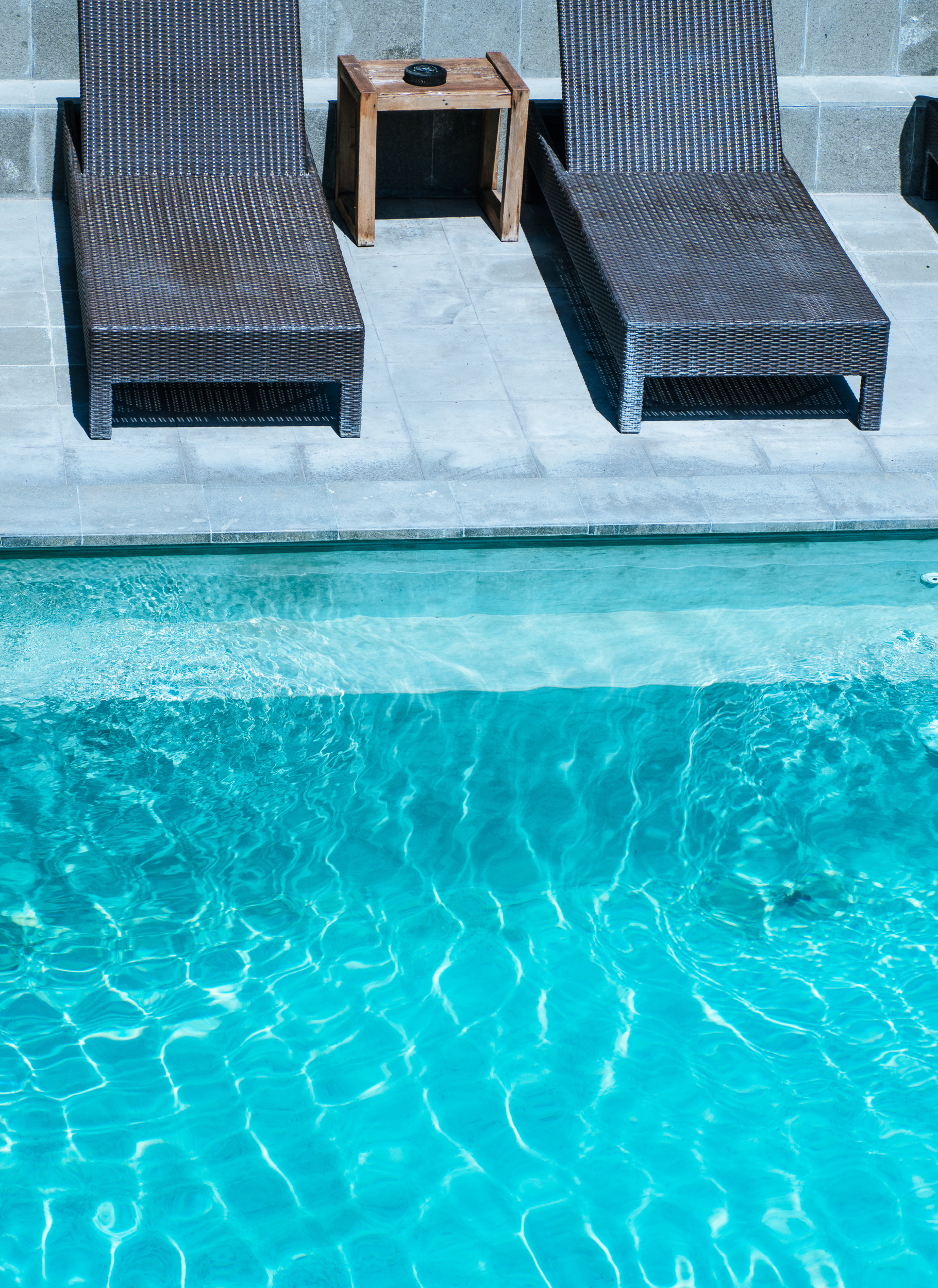 Swimming pool with sun beds containing swimming pool, pool, and ...