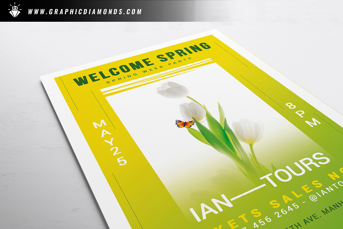 Welcome Spring Flyer, a Flyer Template by GraphicDiamonds