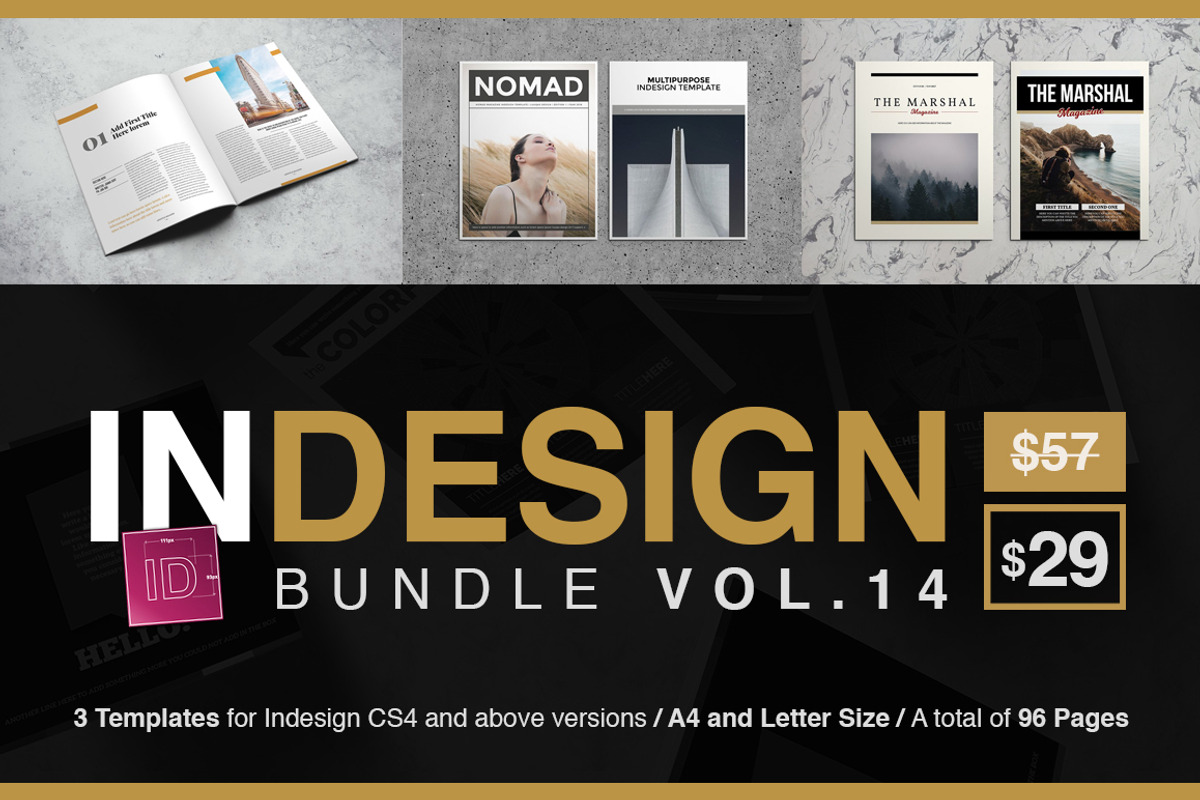 InDesign Templates Bundle 14, a Magazine Template by Luuqas Design
