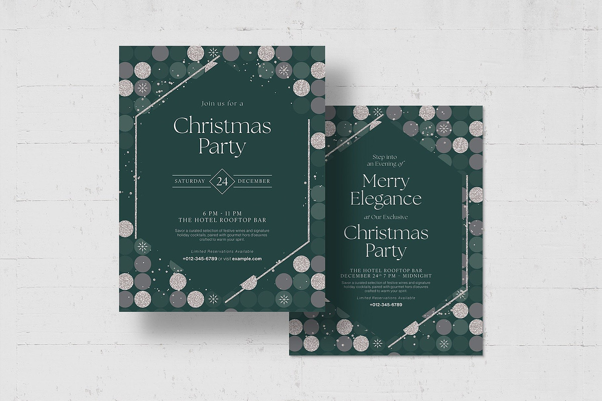 Christmas Invitation Flyer Template, a Flyer Template by BrandPacks