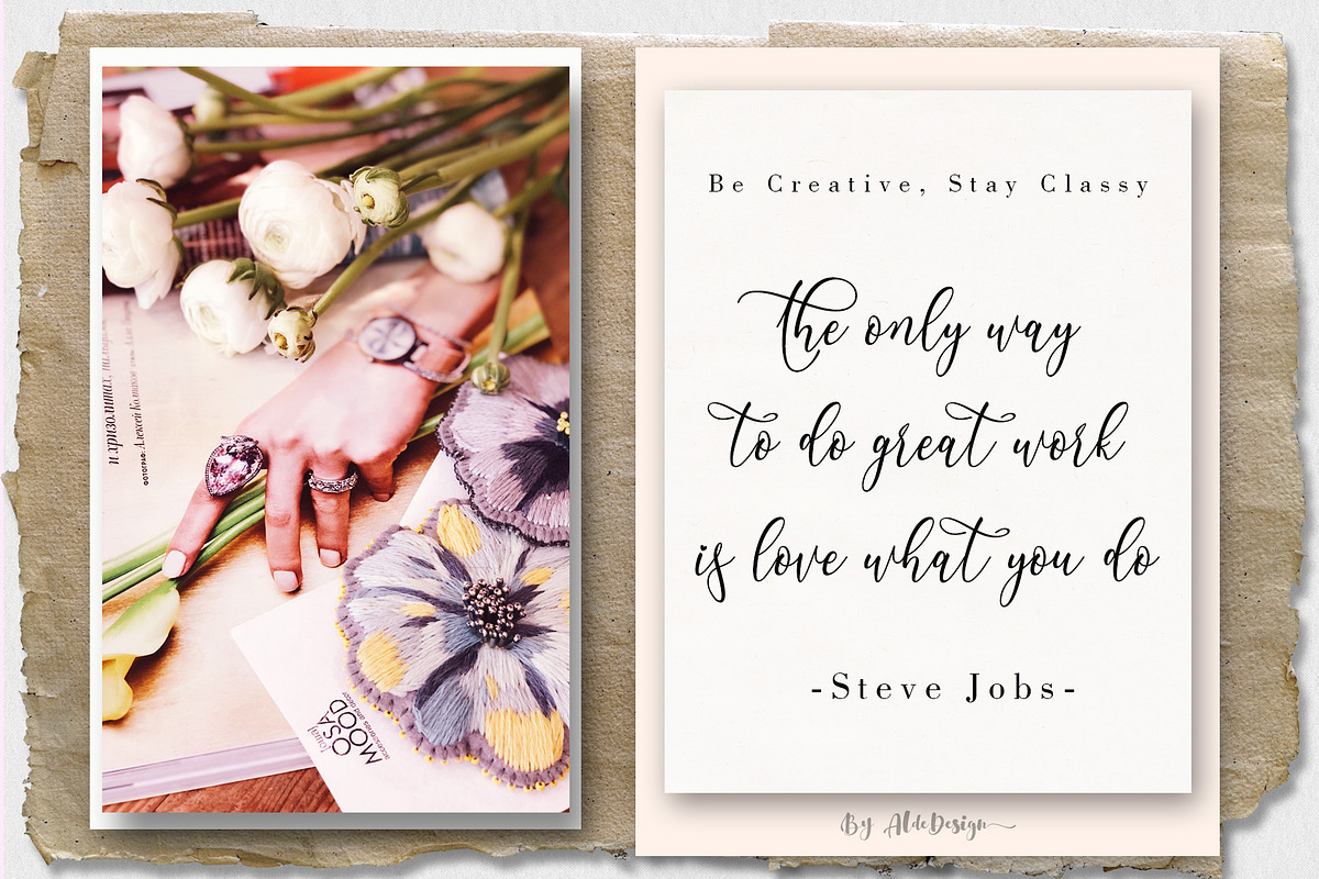 Aughlesia // Modern Calligraphy, a Script Font by Aldedesign