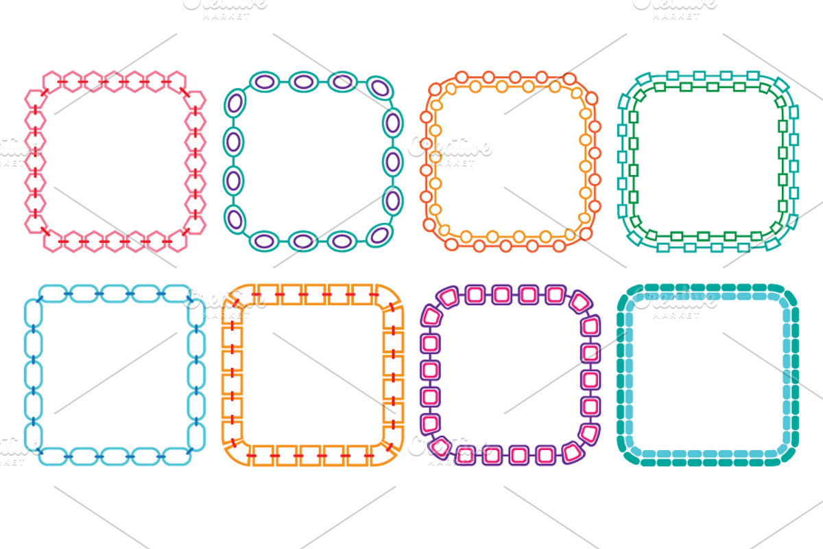Mod Frames Clipart, a Graphic by Melissa Held Designs
