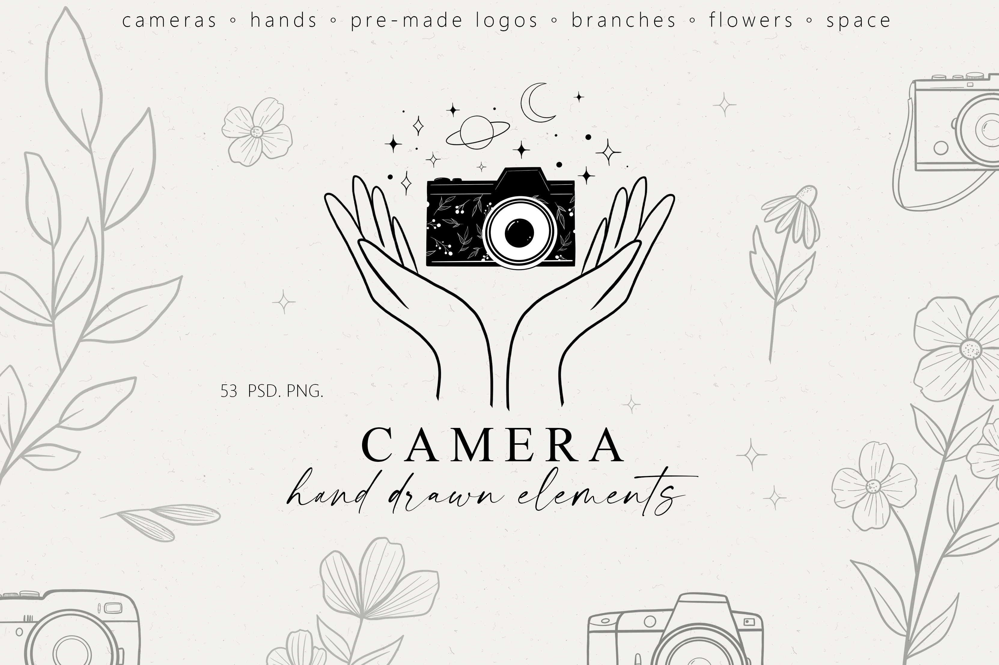 Camera Logo. Line art., an Illustration by Ooh Lily
