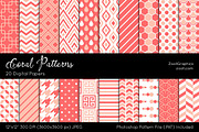 Coral Digital Papers, a Pattern Graphic by ZoollGraphics