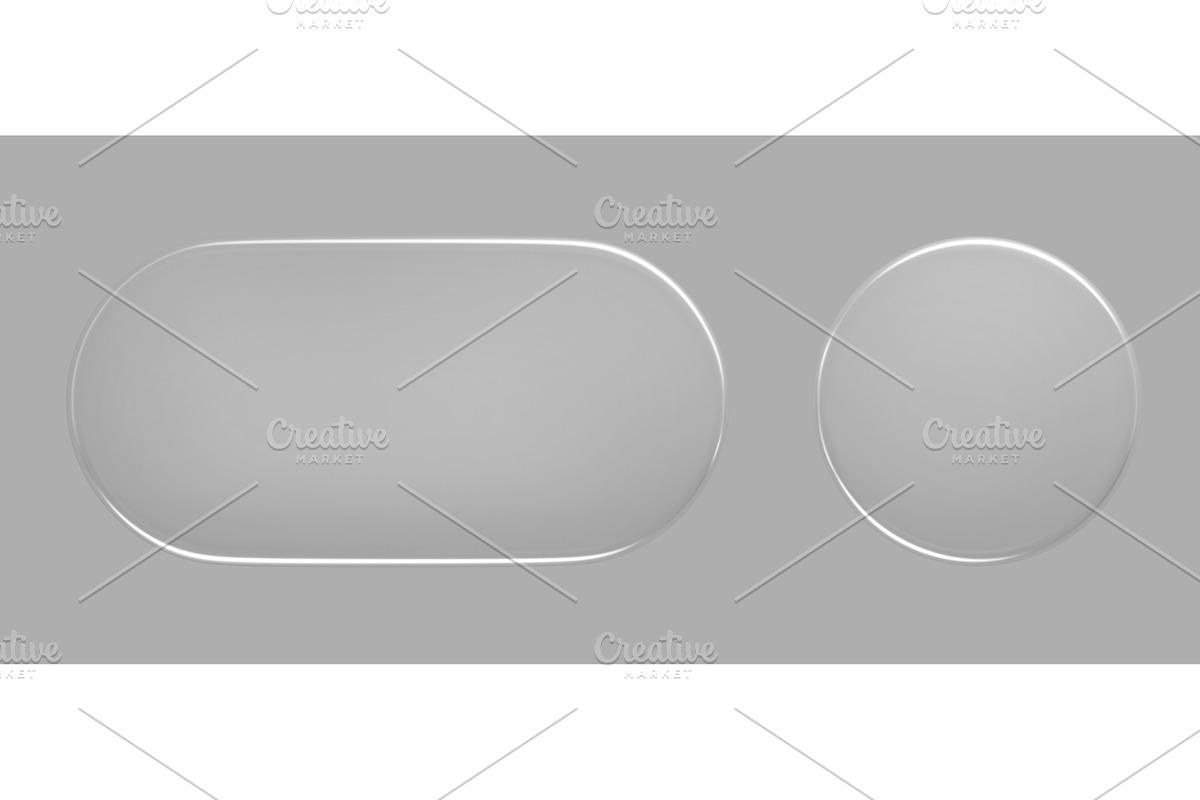 3d glass morphism button icons, ui, an Object 3D Model by Marozhkastudio