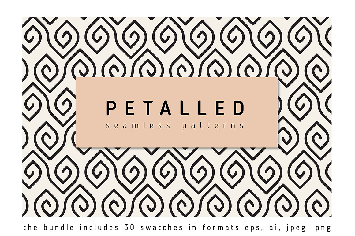 Petalled Patterns Bundle, a Pattern Graphic by Curly_Pat