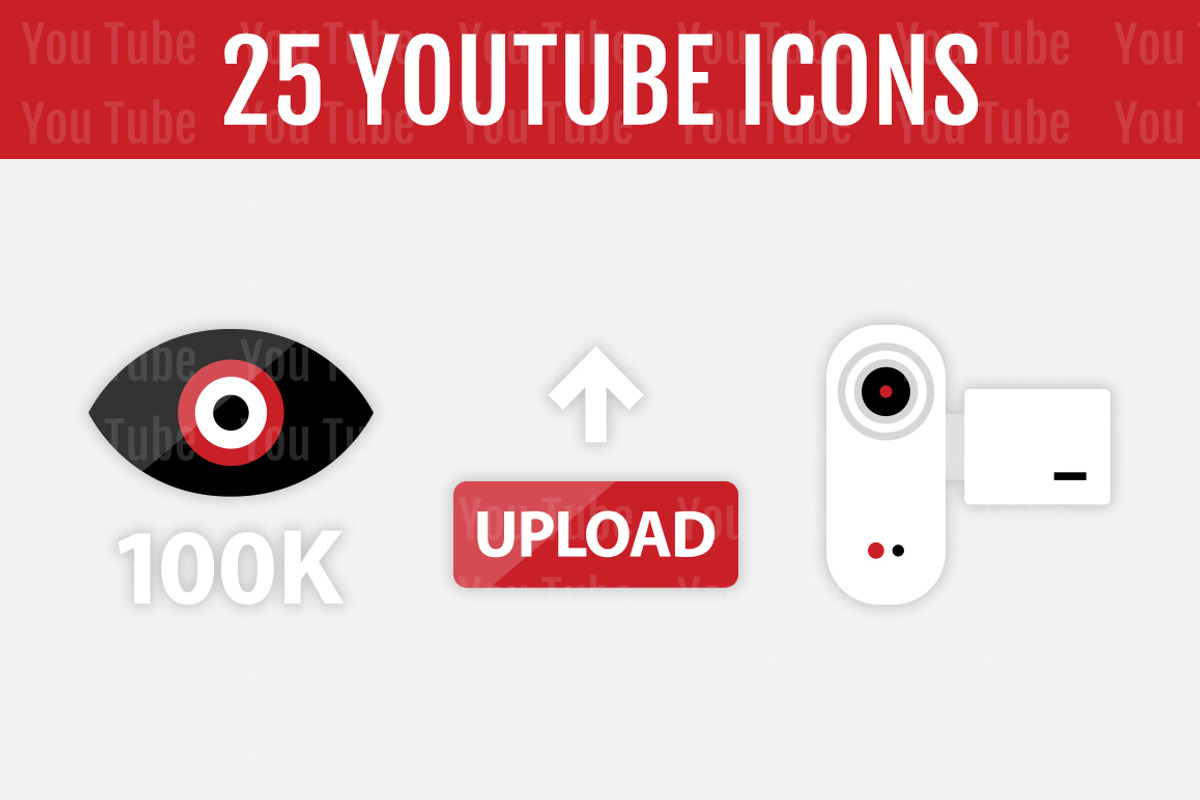 25 YouTube Icons, an Icon by Designs By Alfredo