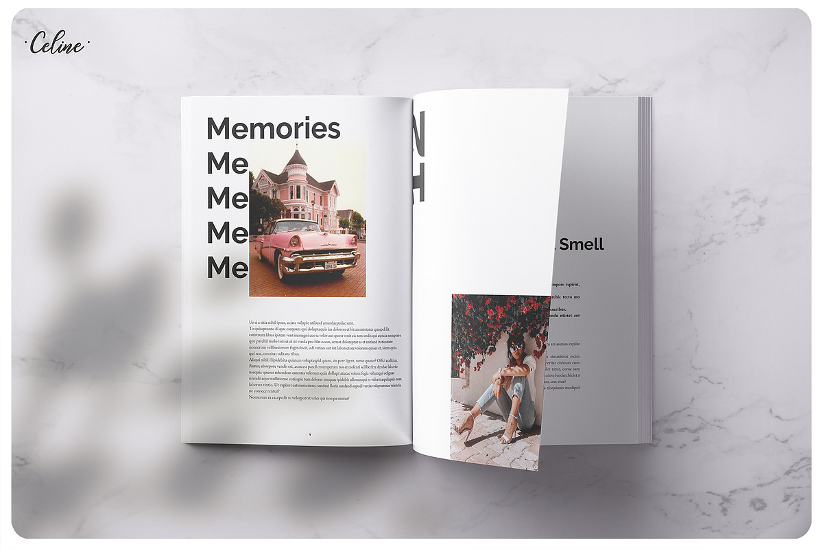 PIXEL Lookbook Memories Template, a Magazine Template by Celine Studio