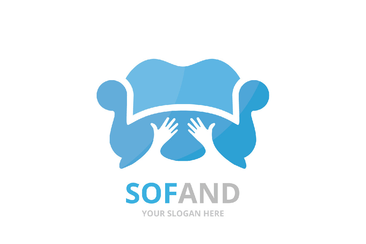 Vector sofa and hands logo, a Branding & Logo Template by GraphiShop