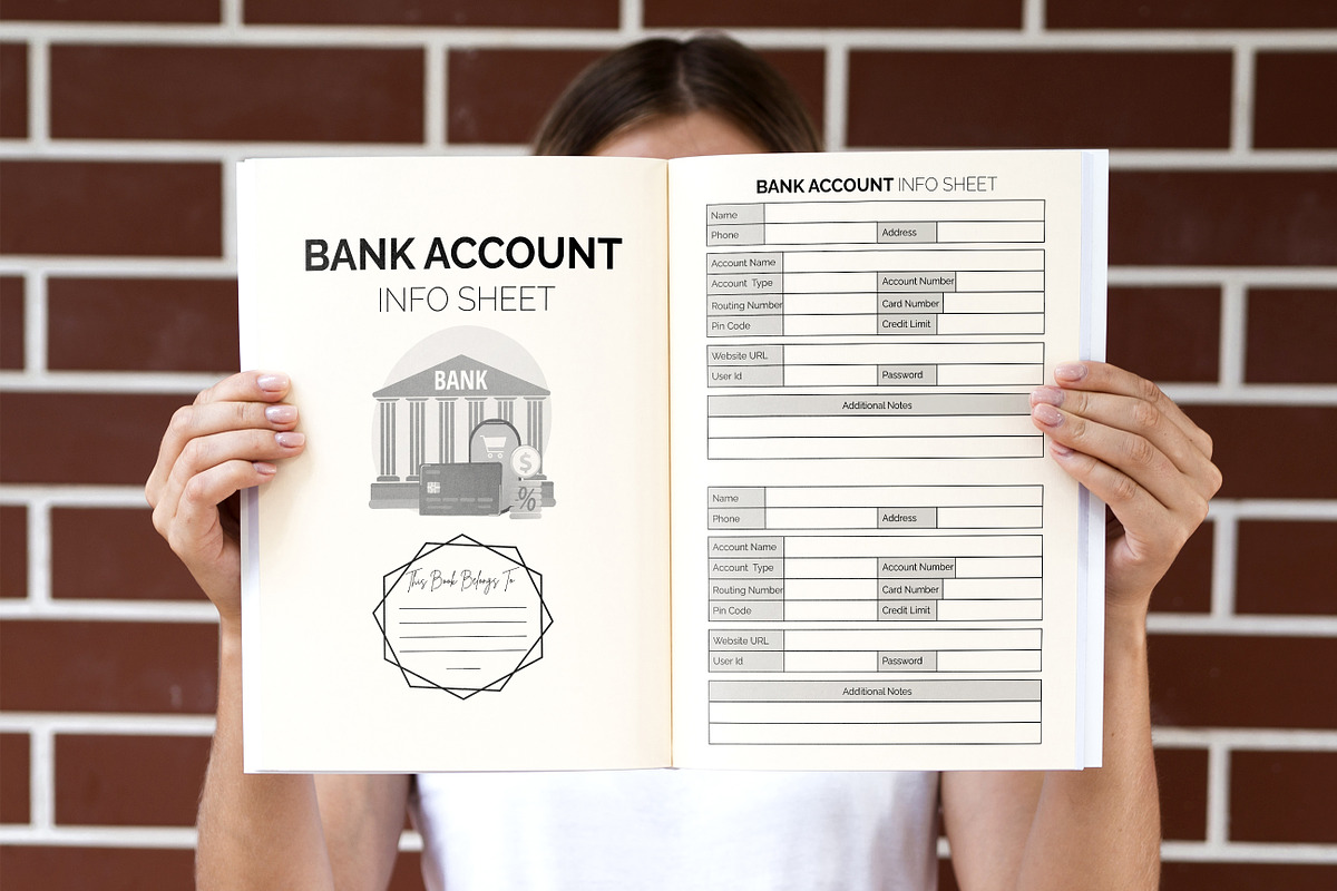Bank Account Info Sheet | Creative Market