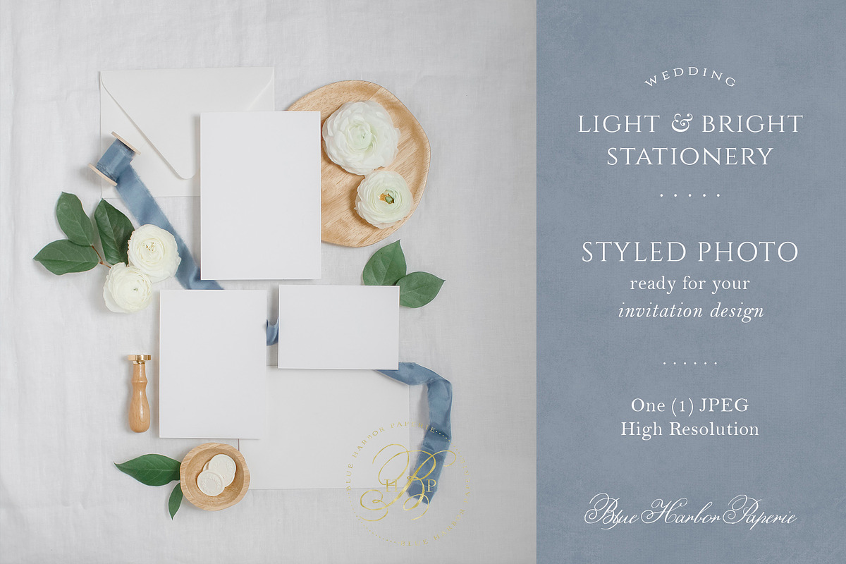 Floral Styled Mockup Photo, a Photo by BlueHarborPaperie