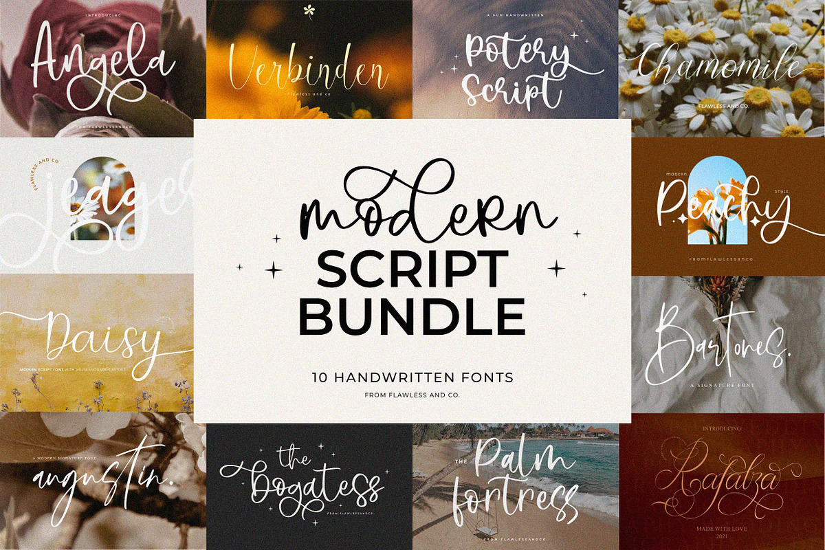 Modern Script Font Bundle