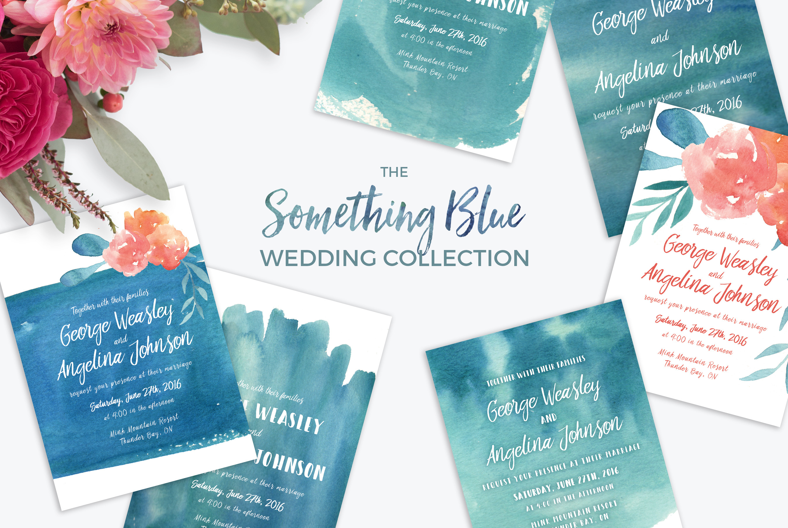 Something Blue Wedding Collection, an Invitation Template by Knotted Design