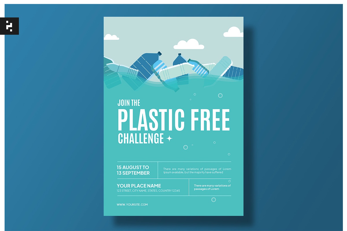 Plastic Waste Campaign Flyer, a Flyer Template by Neermana