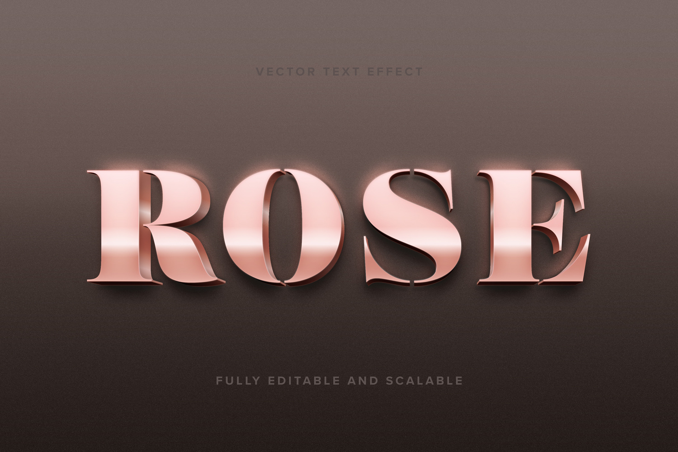 Download Rose Gold Vector Text Effect