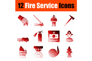 Fire Service Icon Set, an Icon by Pavel Vectors