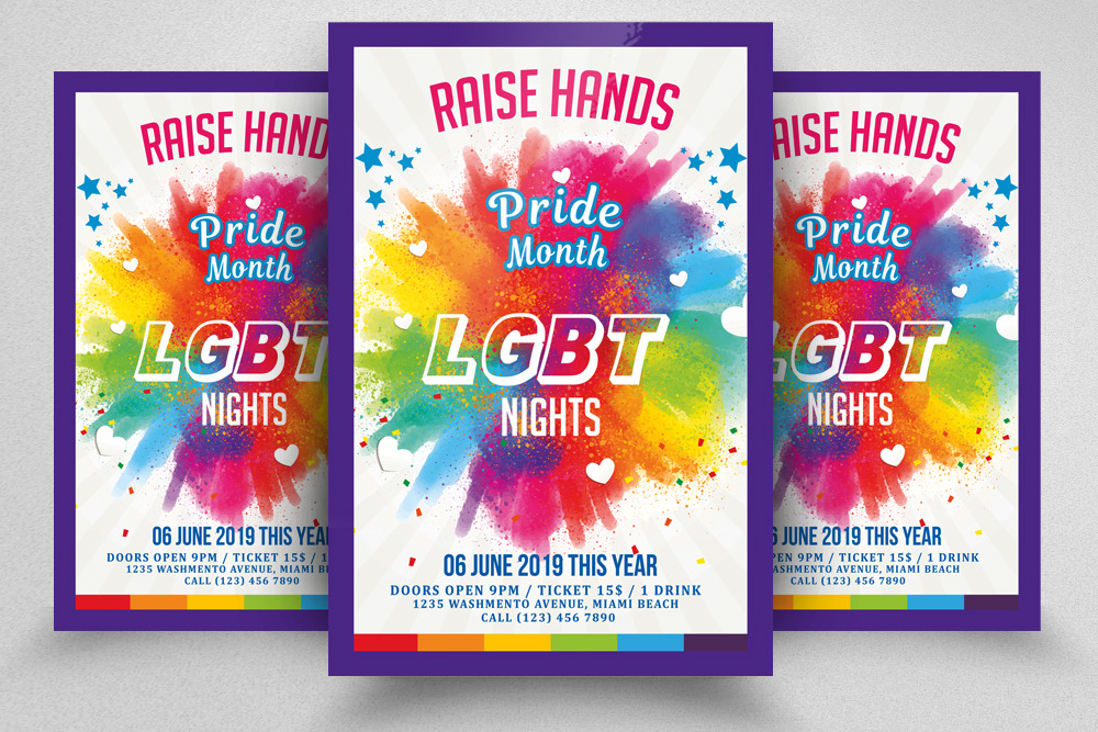 LGBT Pride Flyer / Poster Template, a Flyer Template by Business Flyers