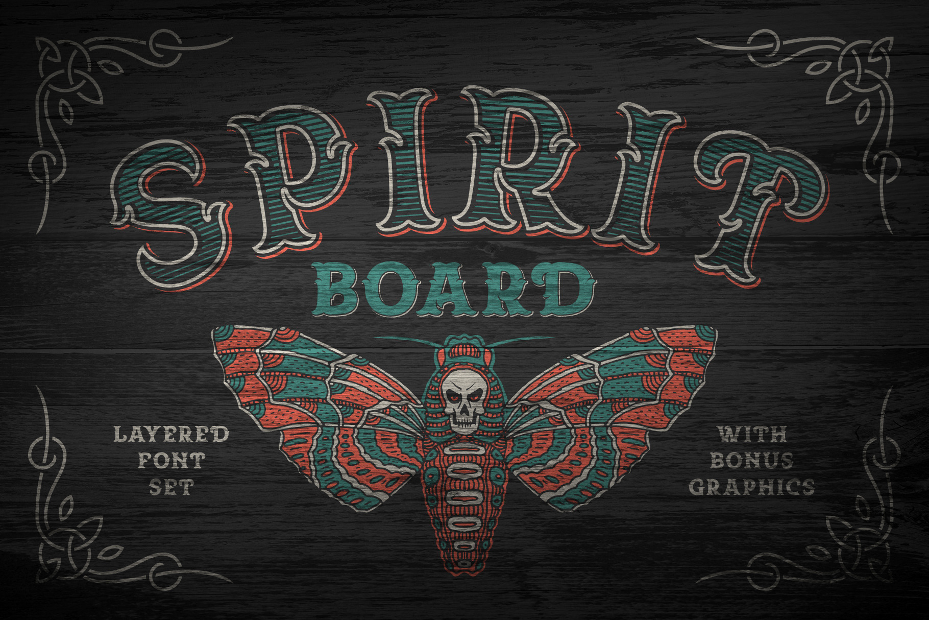 Spirit Board font set, a Serif Font by Gleb Guralnyk