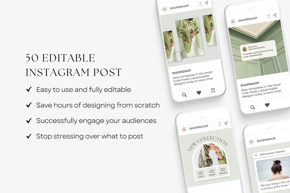Green Instagram Template CANVA