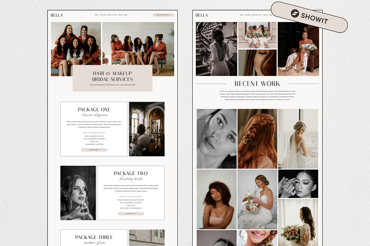 Luxury Showit Salon & Spa Template