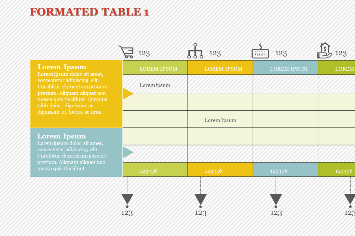 Creative Tables Pack 1 PowerPoint, a Presentation Template by Yes ...