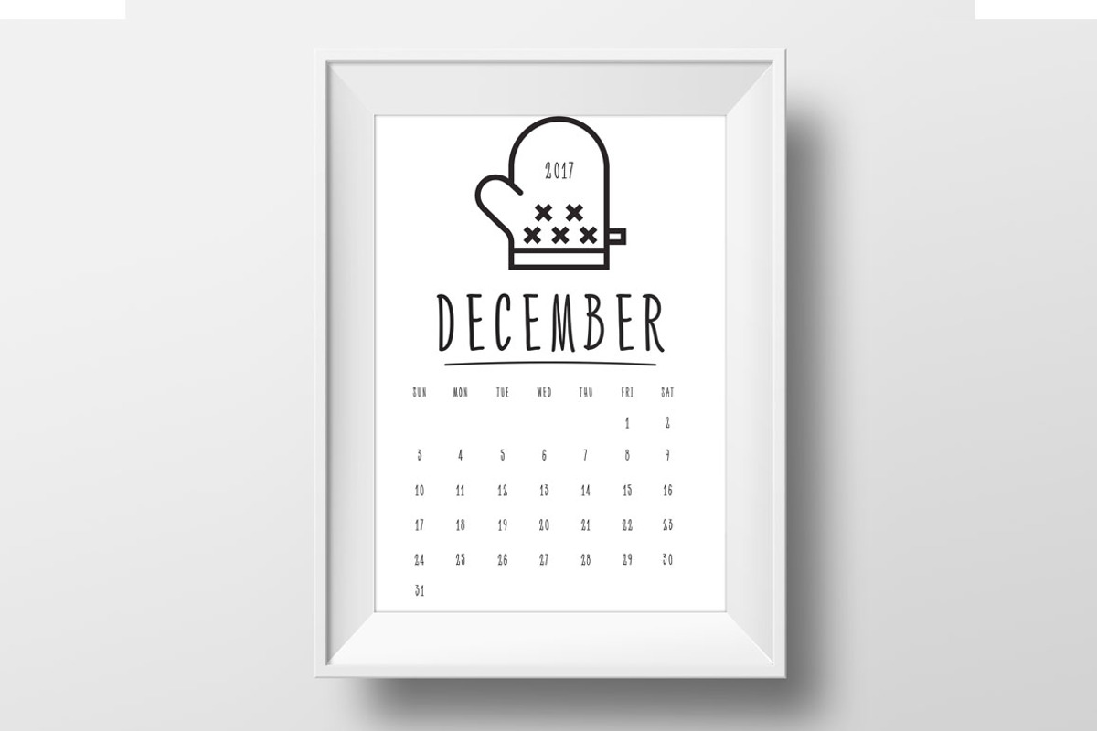 Printable Calendar 2017 - 2018, a Graphic by Creativetacos