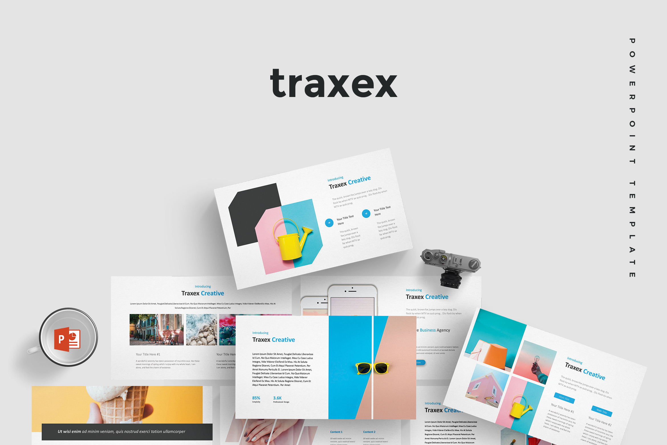 Traxex - Powerpoint Template, a Presentation Template by AQR Studio