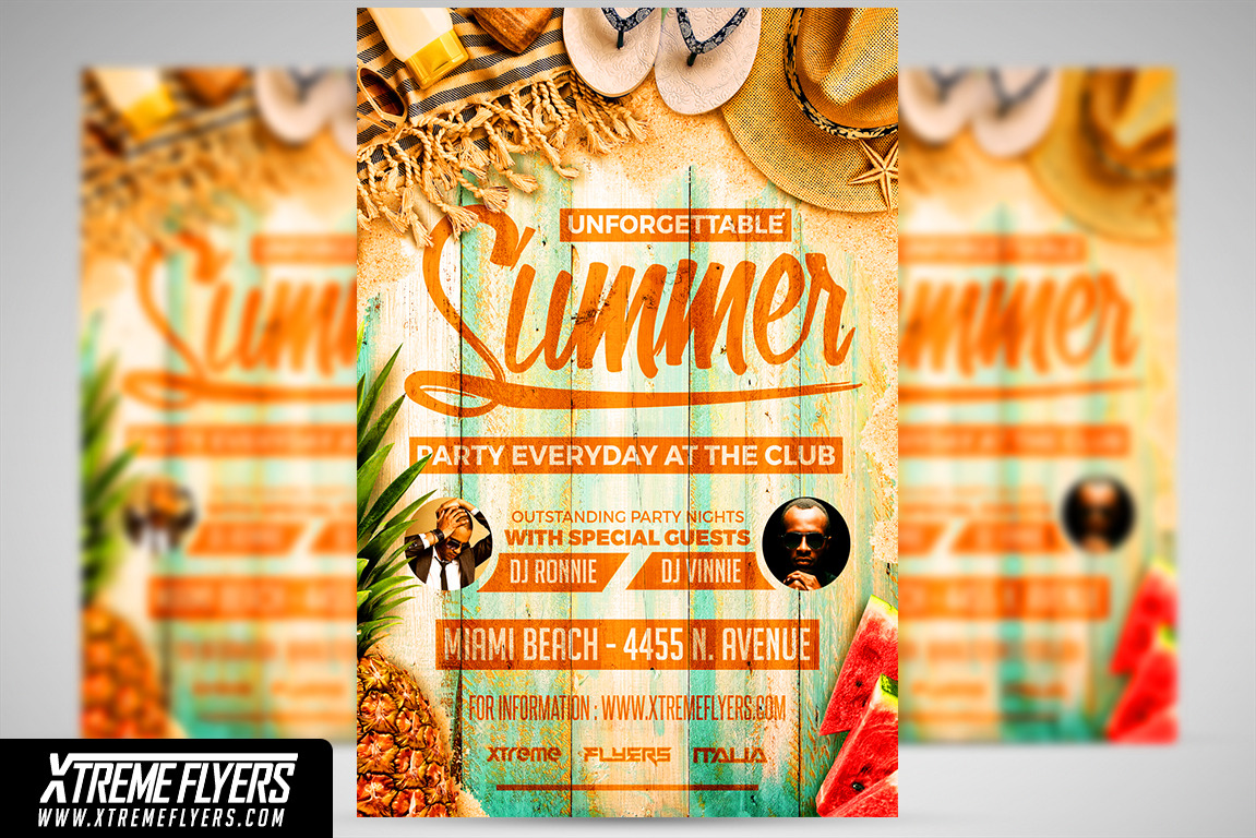 Summer Flyer Template, a Flyer Template by XtremeFlyers