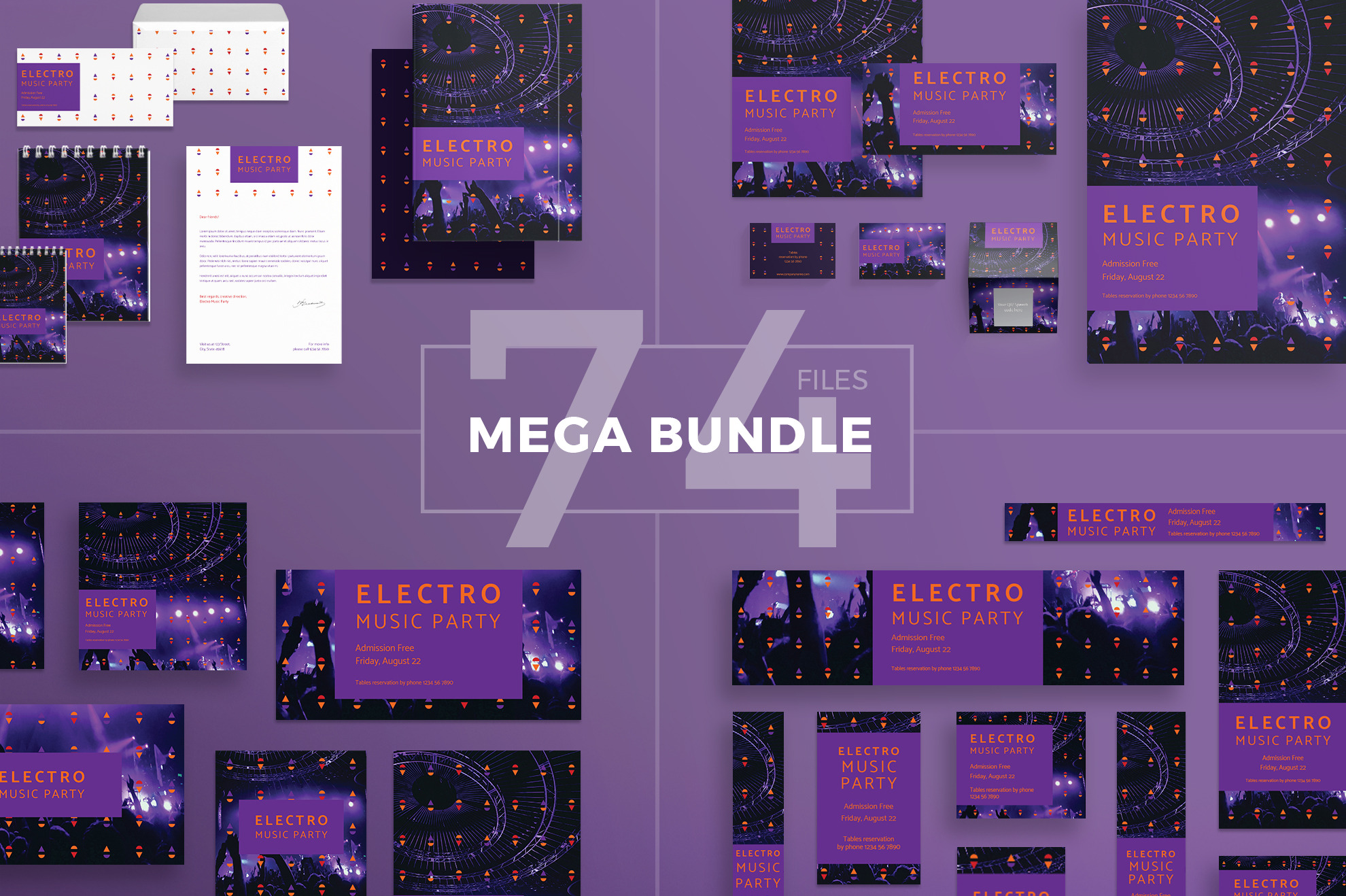 Mega Bundle | Music Party, a Poster Template by Amber Graphics