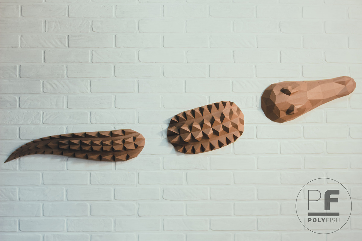 Diy Crocodile 3d Model Template A Graphic By Polyfish