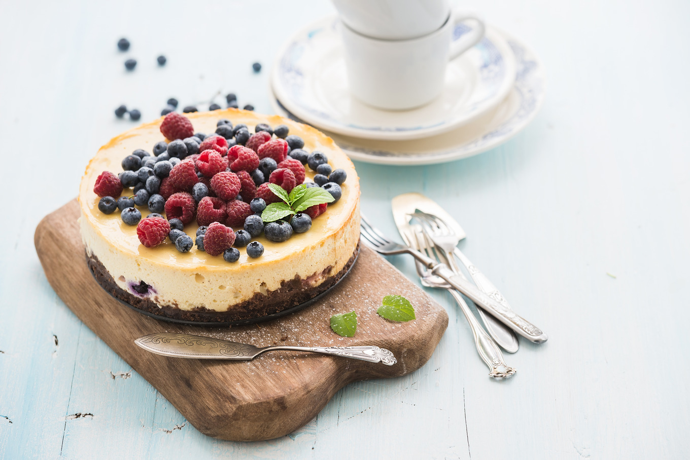Homemade cheesecake with raspberries, a Food & Drink Photo by Foxys