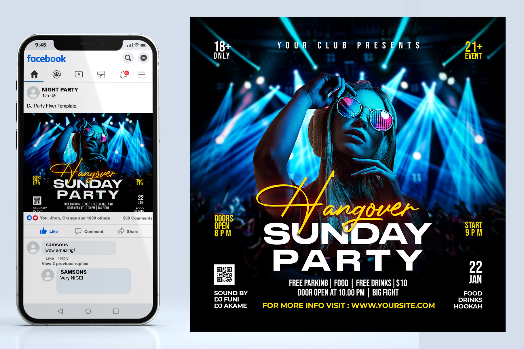 Party Flyer Template, a Flyer Template by AbcStudio | Creative Market
