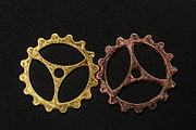 Two metal cogwheels interlocking., an Abstract Photo by Photocreo ...